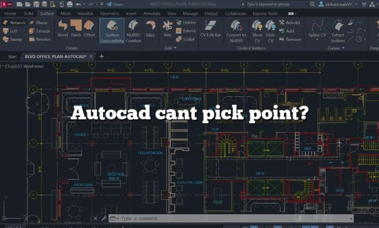 Autocad cant pick point?
