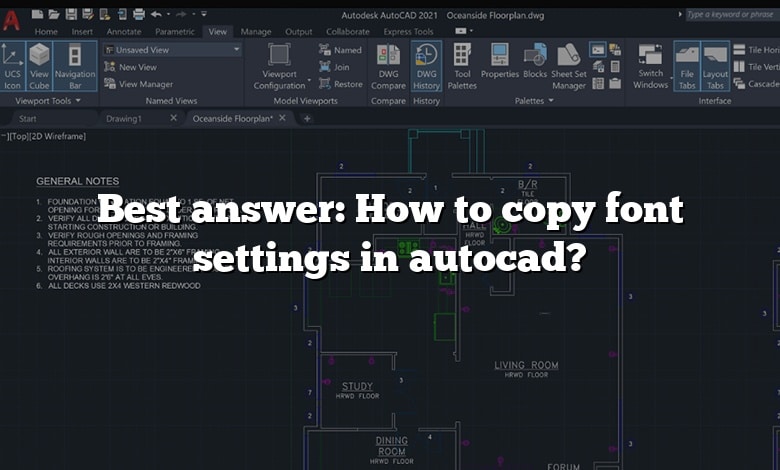 Best answer: How to copy font settings in autocad?