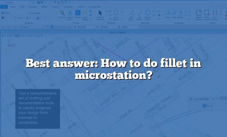 Best answer: How to do fillet in microstation?