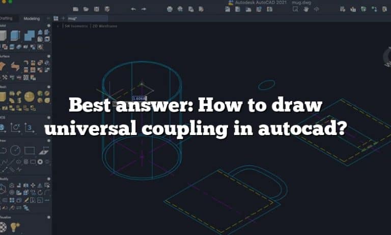 Best answer: How to draw universal coupling in autocad?