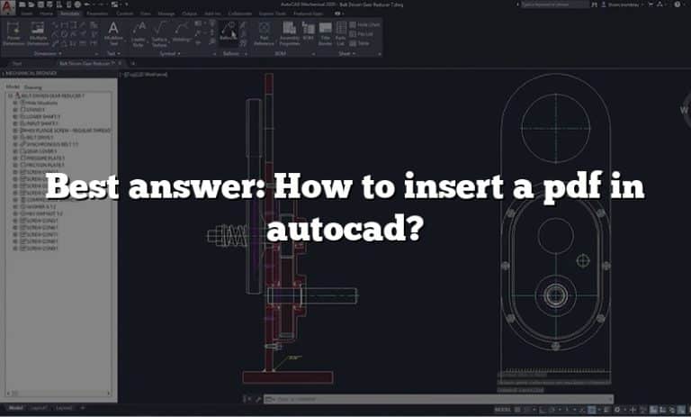 Best answer: How to insert a pdf in autocad?