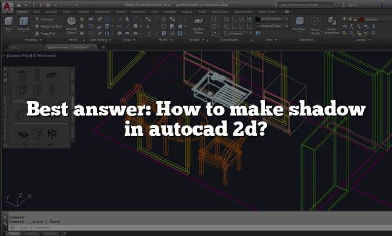 Best answer: How to make shadow in autocad 2d?