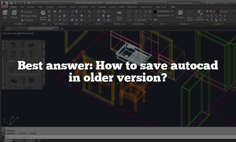 Best answer: How to save autocad in older version?