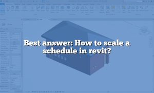 Best answer: How to scale a schedule in revit?