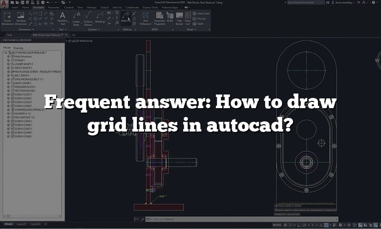 Frequent answer: How to draw grid lines in autocad?