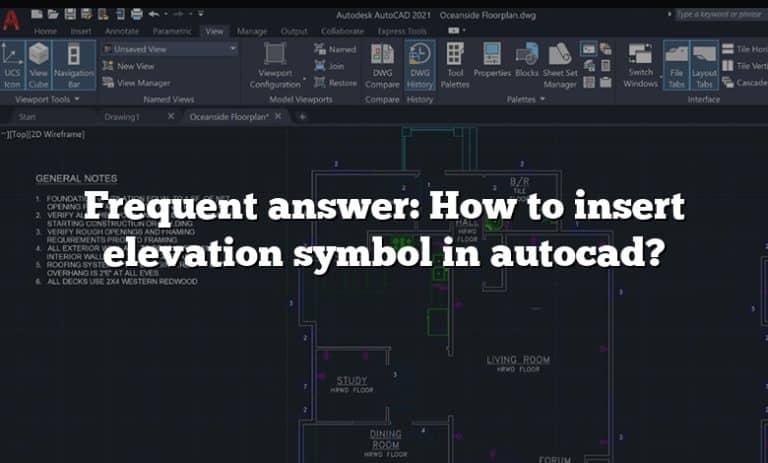 Frequent answer: How to insert elevation symbol in autocad?