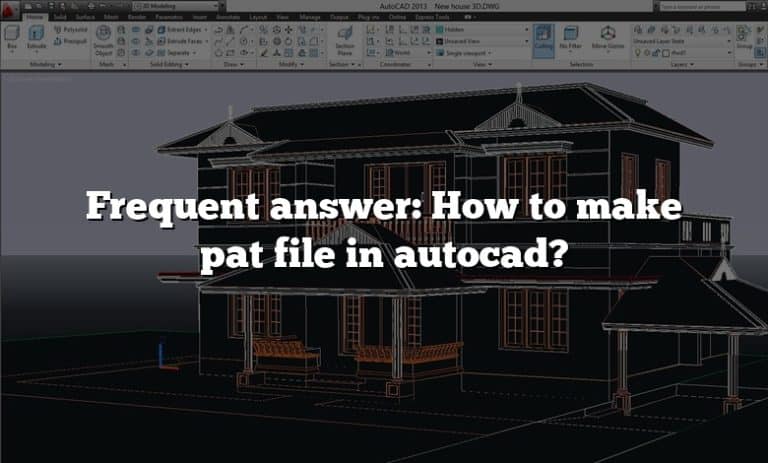 Frequent answer: How to make pat file in autocad?