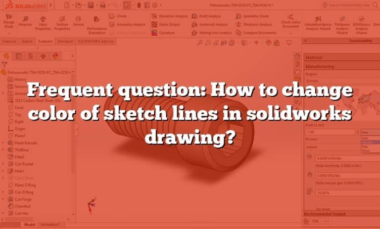 Frequent question: How to change color of sketch lines in solidworks ...