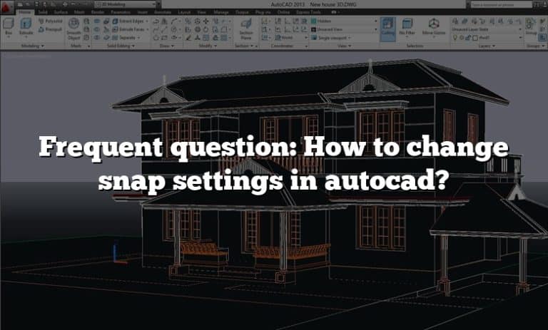 Frequent question: How to change snap settings in autocad?