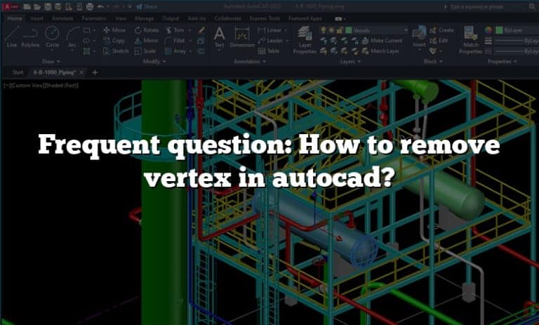 Frequent question: How to remove vertex in autocad?