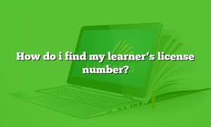 How do i find my learner's license number?