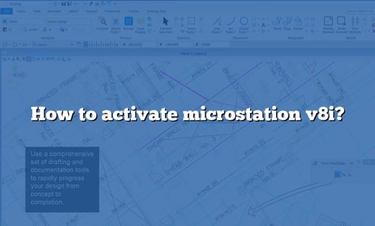 How to activate microstation v8i?