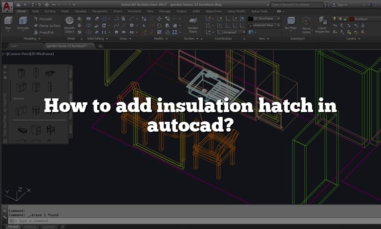 How to add insulation hatch in autocad?