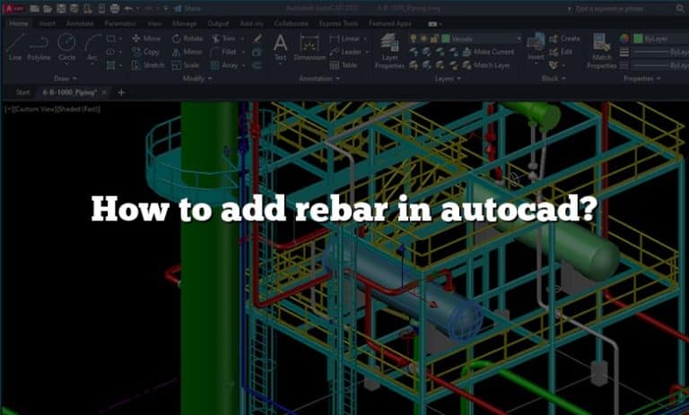 How to add rebar in autocad?