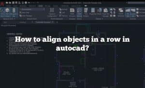 How to align objects in a row in autocad?