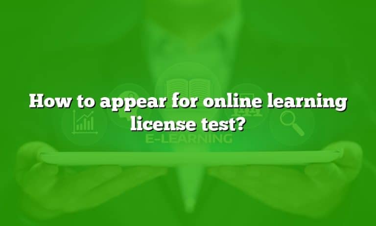 How to appear for online learning license test?