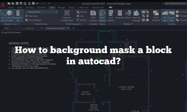 How to background mask a block in autocad? [Answer] 2022
