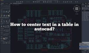 How to center text in a table in autocad?