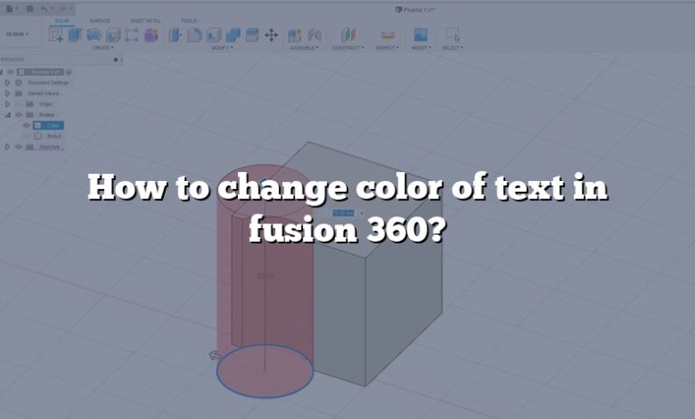 How to change color of text in fusion 360?