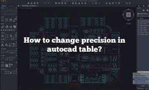 How to change precision in autocad table?