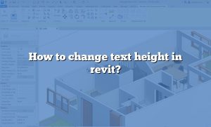How to change text height in revit?