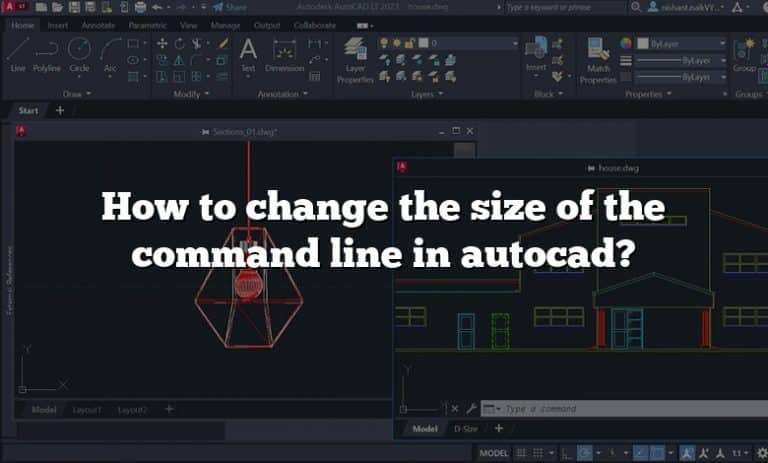 How to change the size of the command line in autocad?