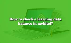 How to check e learning data balance in mobitel?