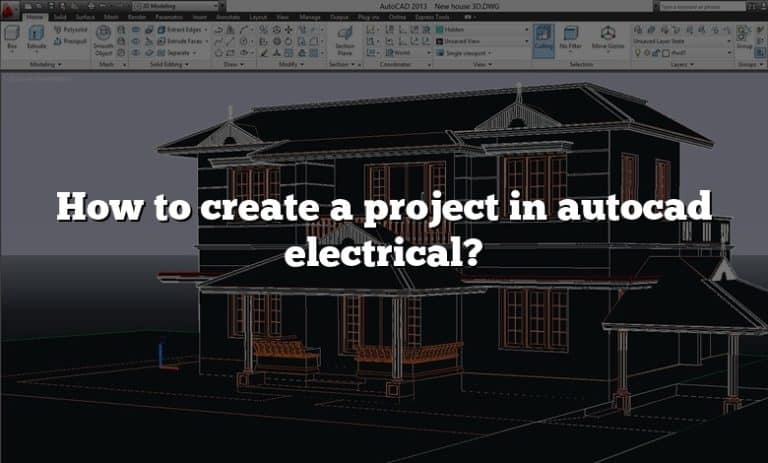 How to create a project in autocad electrical?