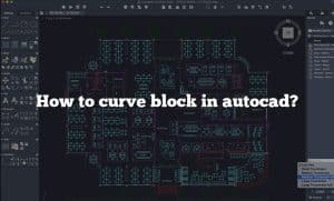 How to curve block in autocad?