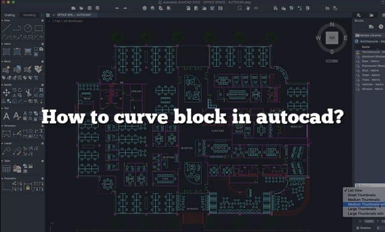 How to curve block in autocad?