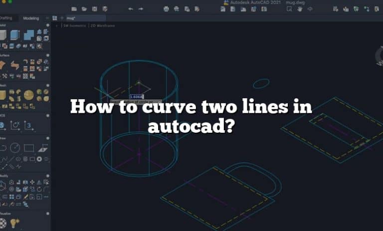 How to curve two lines in autocad?