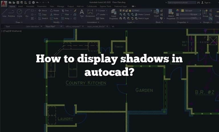How to display shadows in autocad?