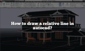 How to draw a relative line in autocad?