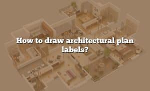 How to draw architectural plan labels?