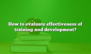 How to evaluate effectiveness of training and development?
