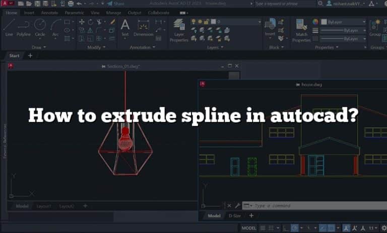 How to extrude spline in autocad?