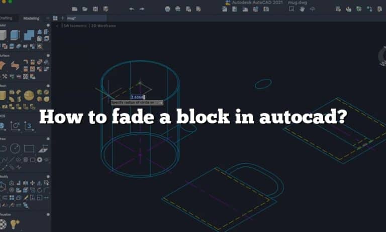 How to fade a block in autocad?
