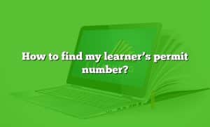 How to find my learner's permit number?