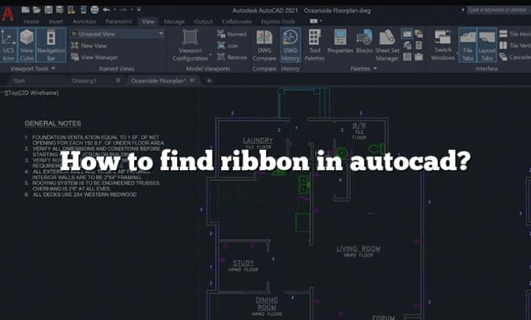 How to find ribbon in autocad?