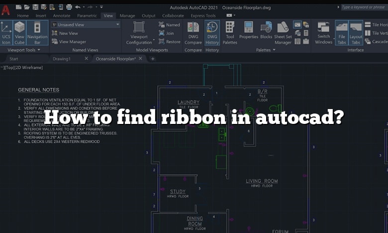 How to find ribbon in autocad?