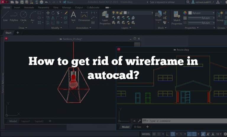 How to get rid of wireframe in autocad?