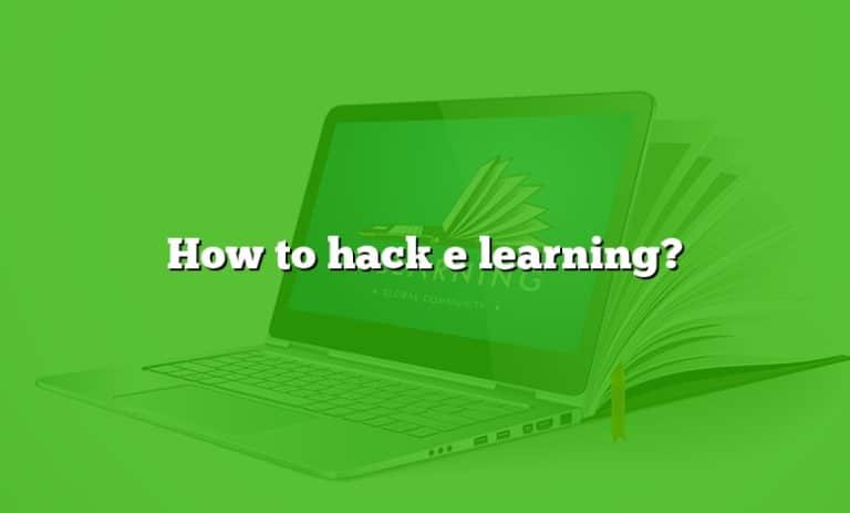 How to hack e learning?