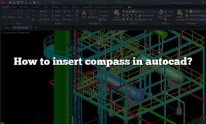 How to insert compass in autocad?