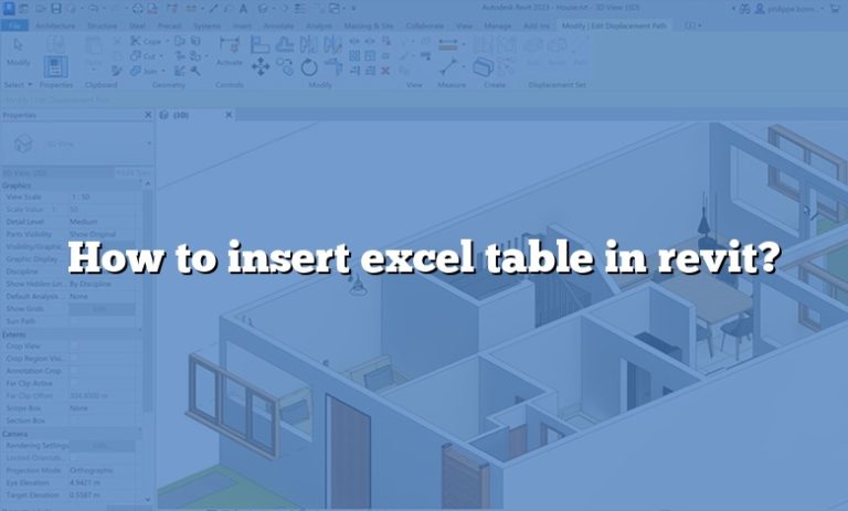 How to insert excel table in revit? [Answer] 2022
