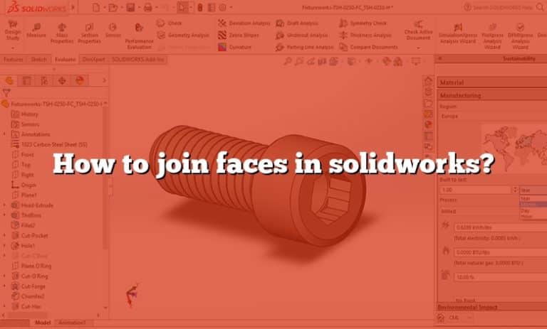 How to join faces in solidworks?