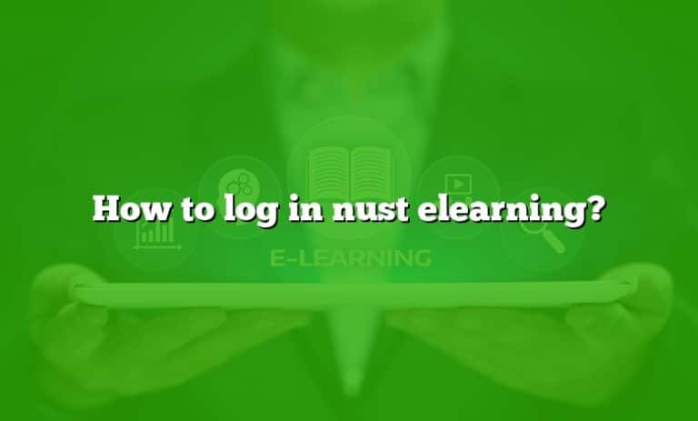 How to log in nust elearning?