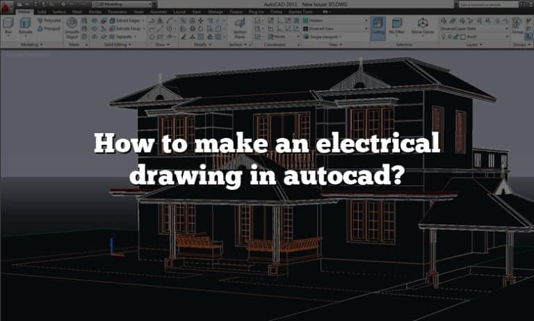 How to make an electrical drawing in autocad?