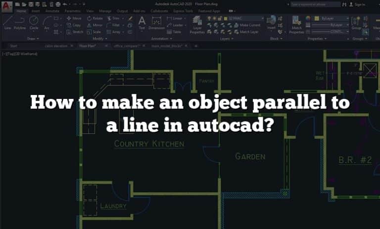 How to make an object parallel to a line in autocad?