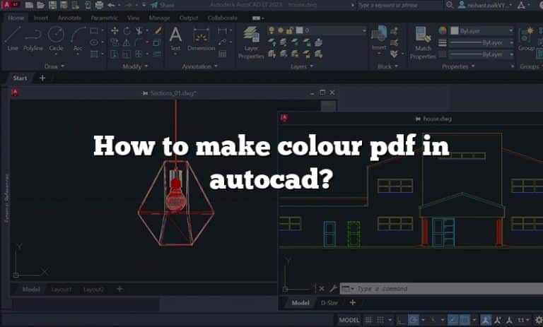 How to make colour pdf in autocad?