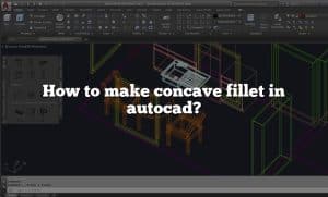 How to make concave fillet in autocad?